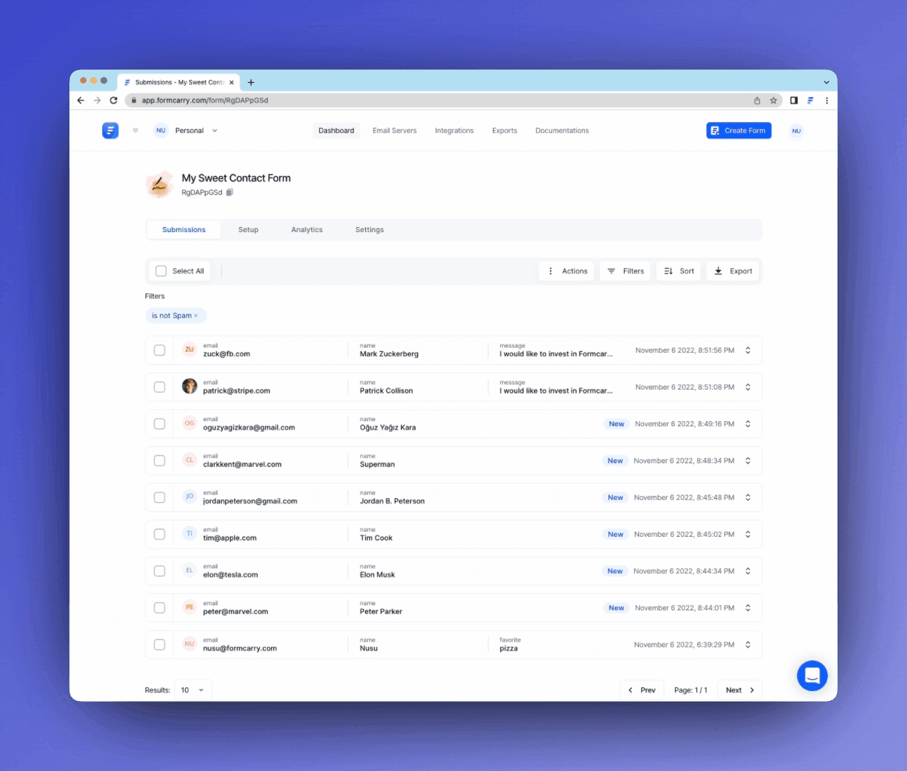 Contact Form Generator | Free & Responsive | Formcarry