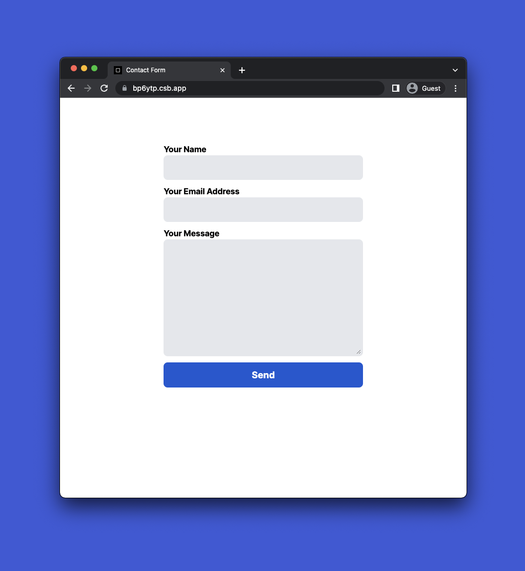 How To Create A Simple Html Contact Form That Sends Email